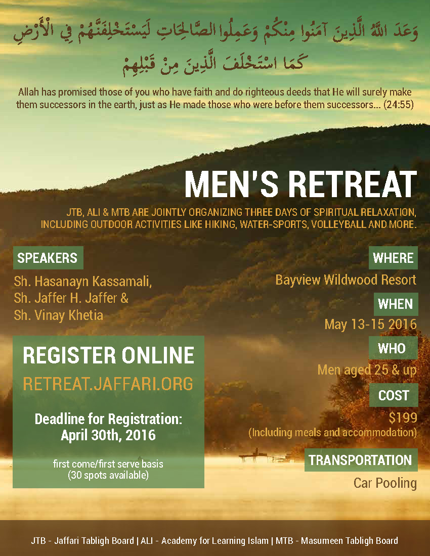 Spring 2016 - Men’s Retreat - The Academy for Learning Islam